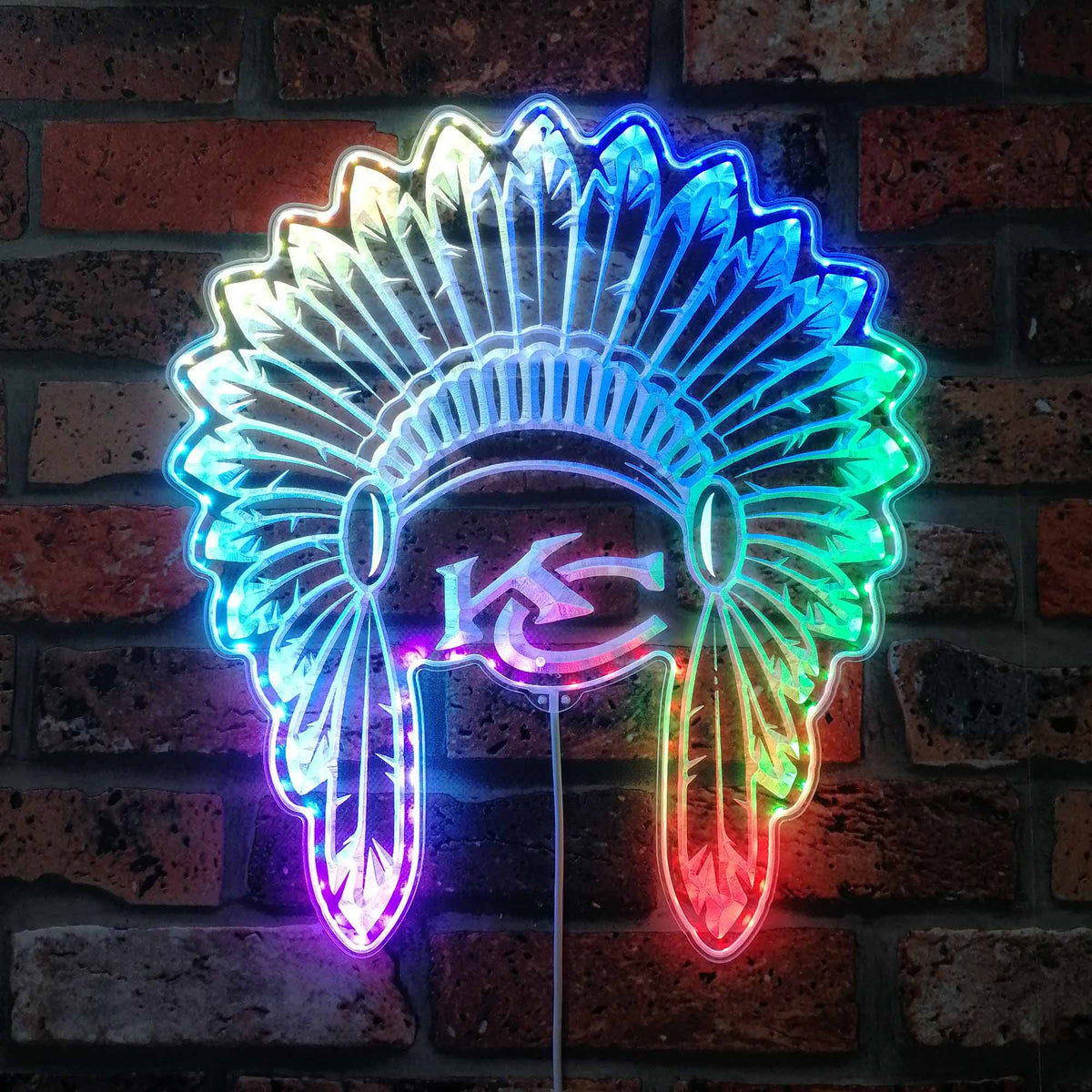 Kansas City Chiefs Dynamic RGB Edge Lit LED Sign | PROLEDSIGN