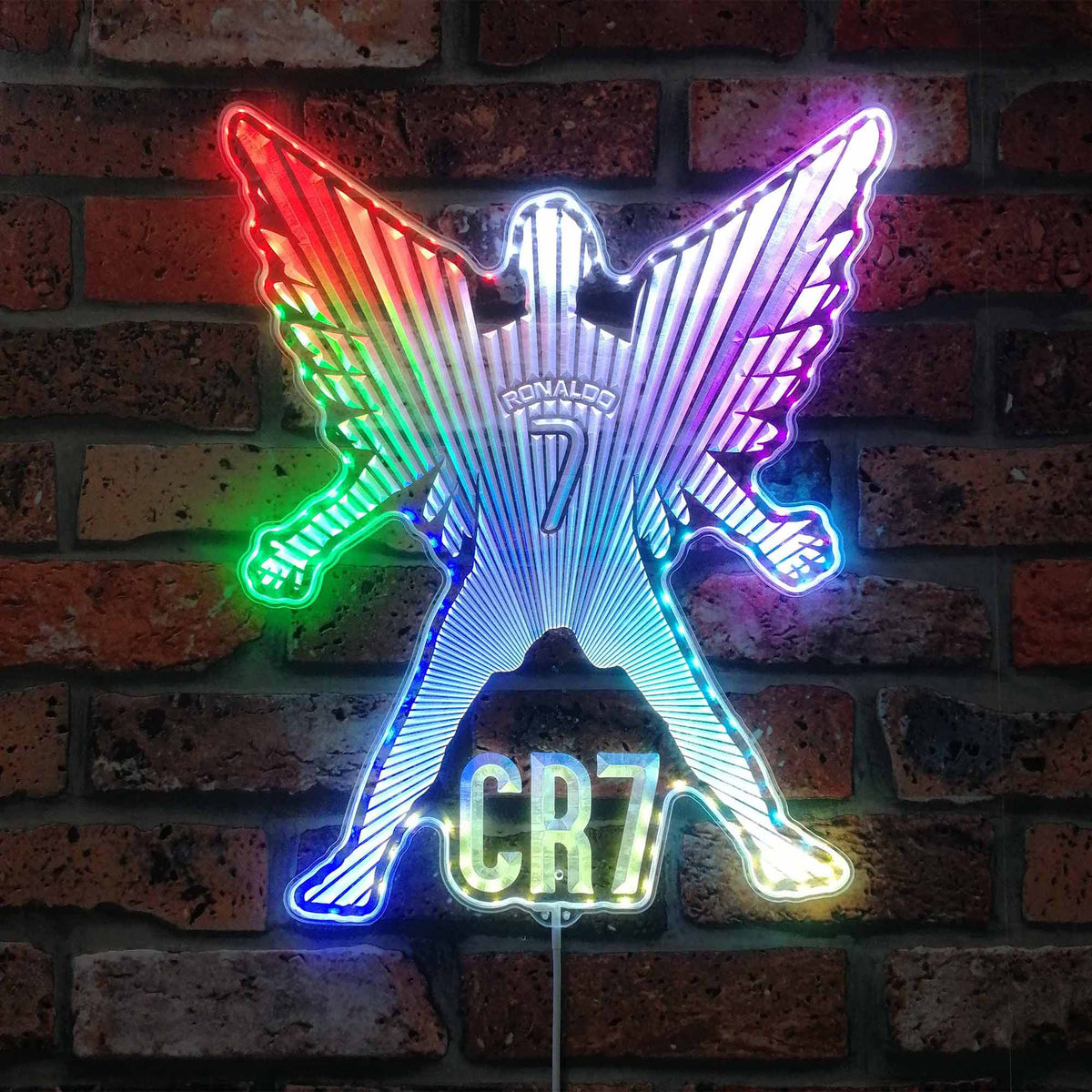 Ronaldo CR7 Dynamic RGB Edge Lit LED Sign | PROLEDSIGN