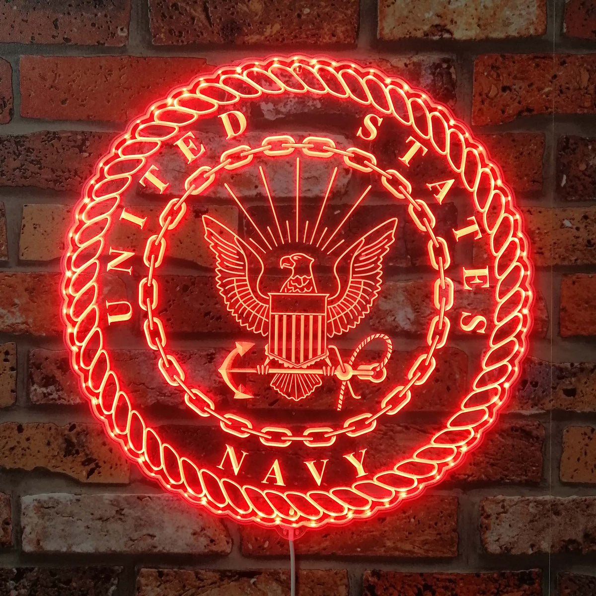 United States Navy Dynamic RGB Edge Lit LED Sign | PROLEDSIGN