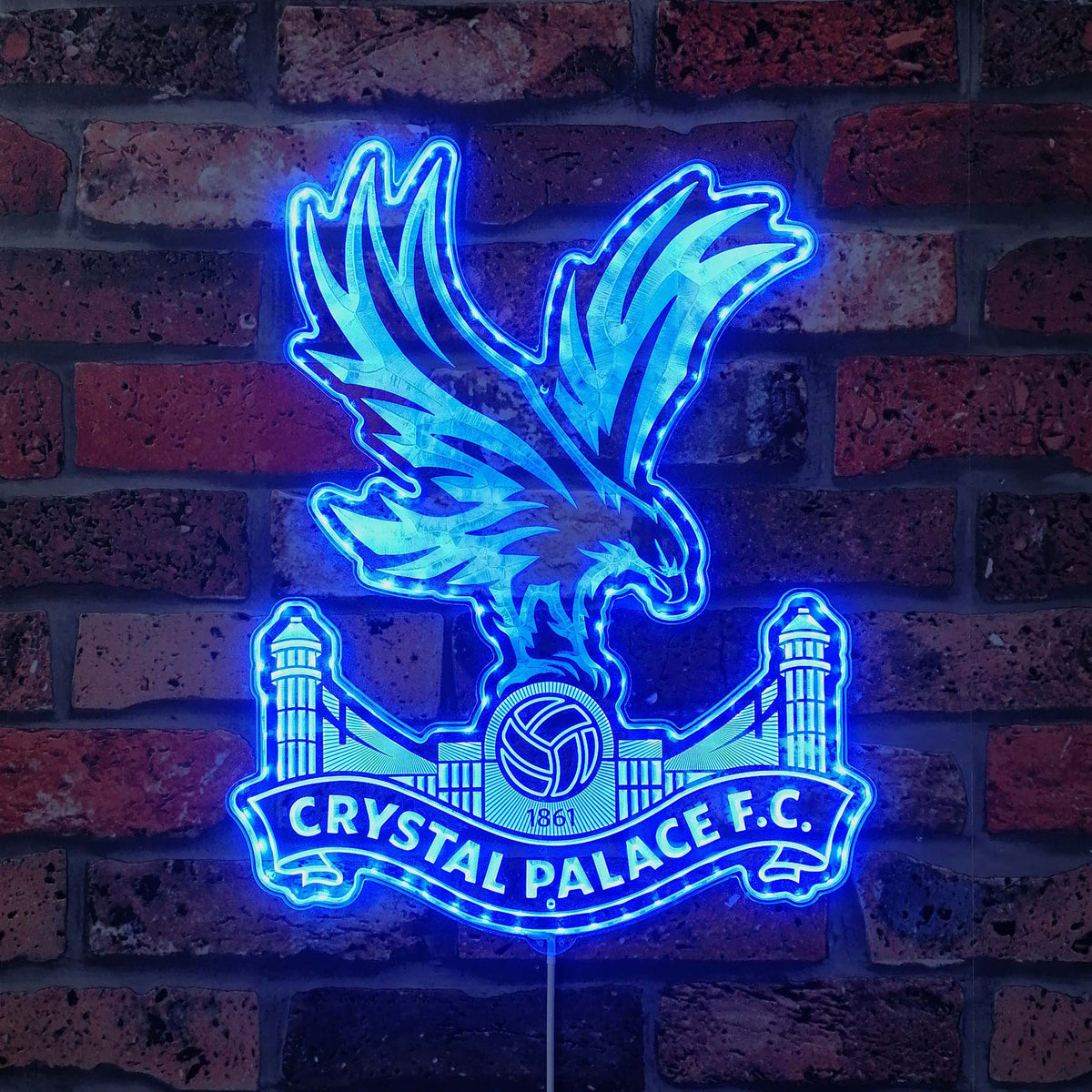 Crystal Palace FC Dynamic RGB Edge Lit LED Sign | PROLEDSIGN
