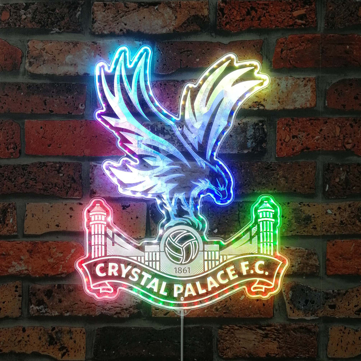 Crystal Palace FC Dynamic RGB Edge Lit LED Sign | PROLEDSIGN