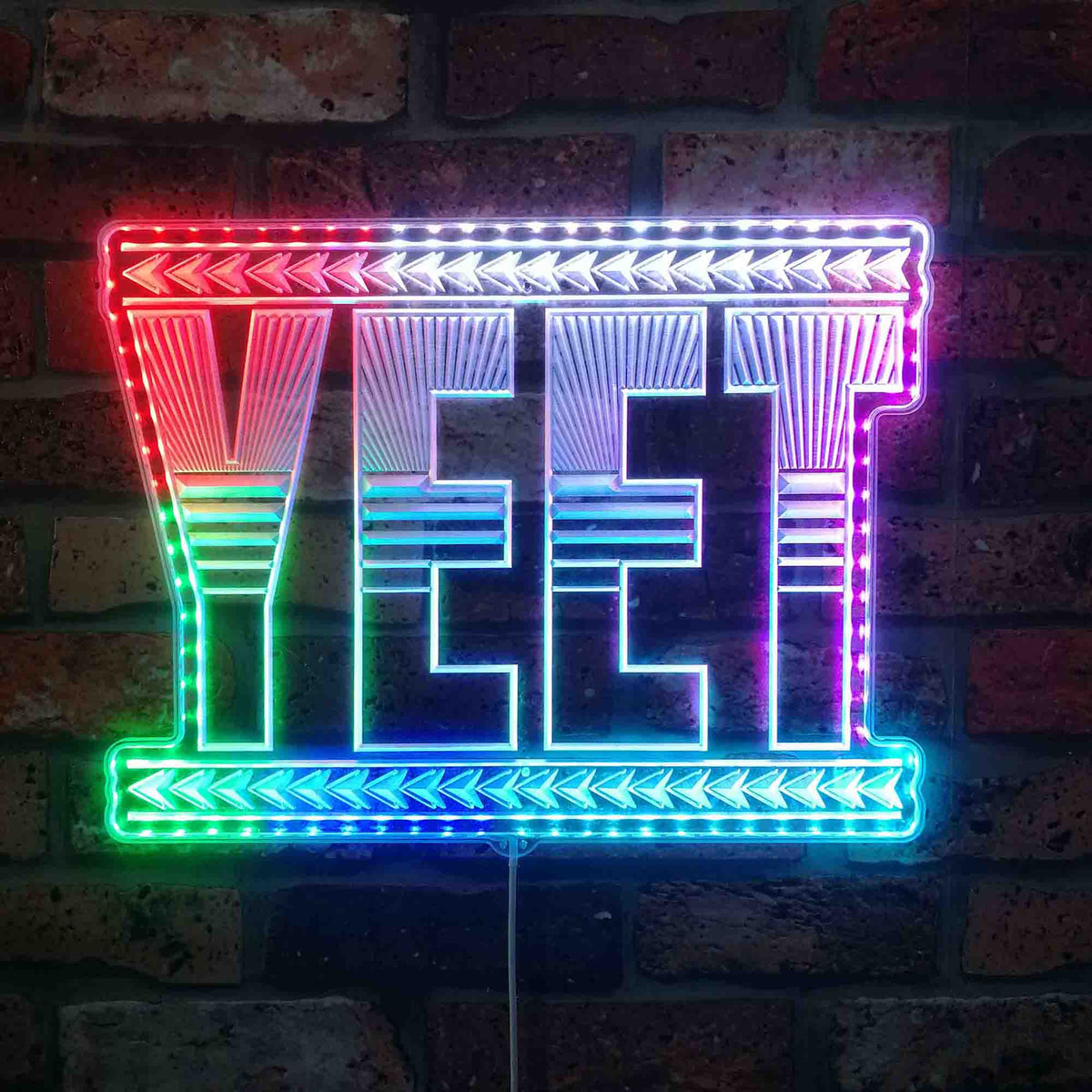 Yeet Wwe Dynamic RGB Edge Lit LED Sign | PROLEDSIGN