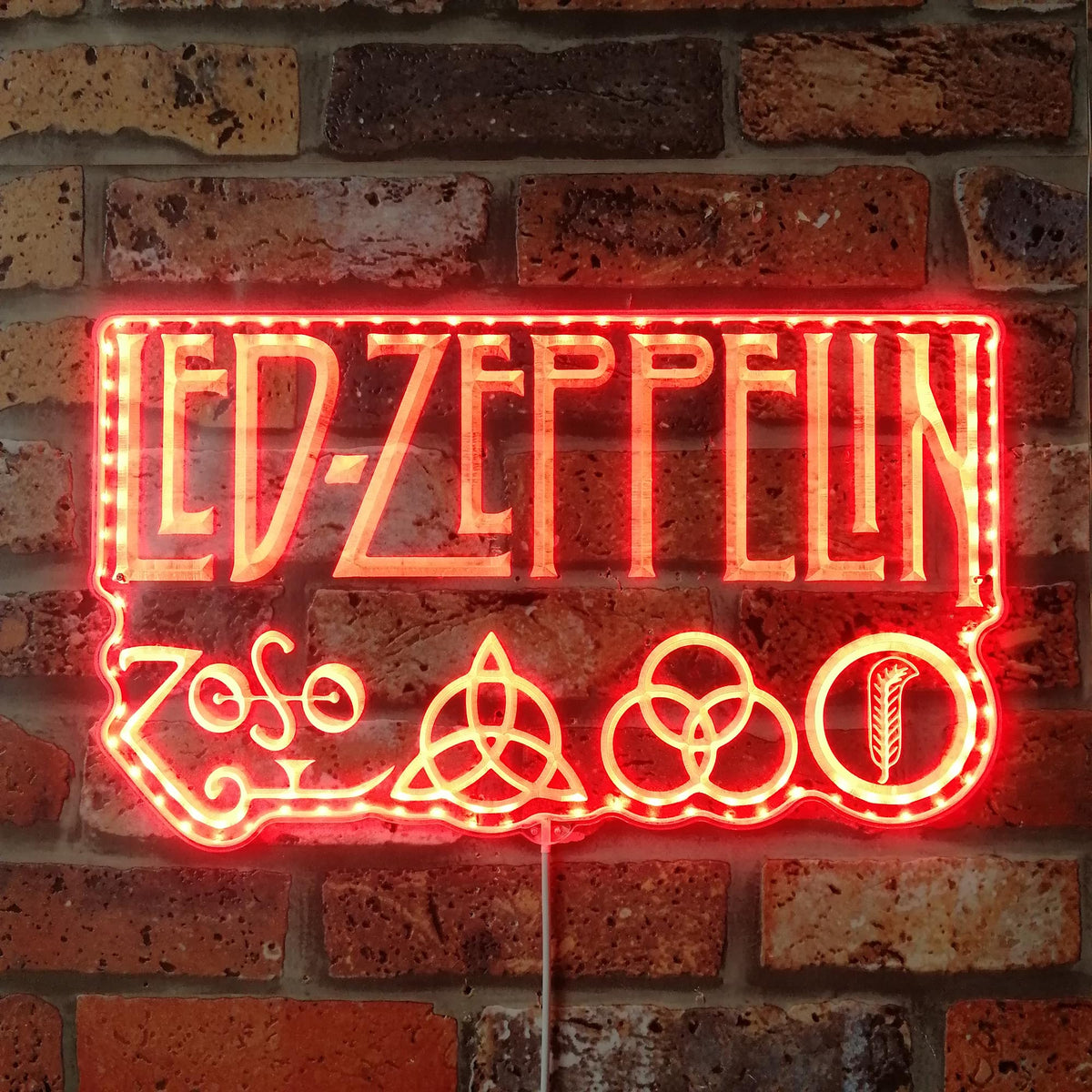Led Zeppelin Dynamic RGB Edge Lit LED Sign | PROLEDSIGN
