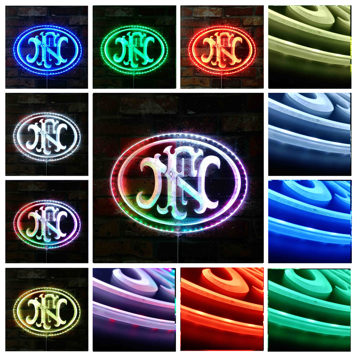 FN HERSTAL Dynamic RGB Edge Lit LED Sign | PROLEDSIGN