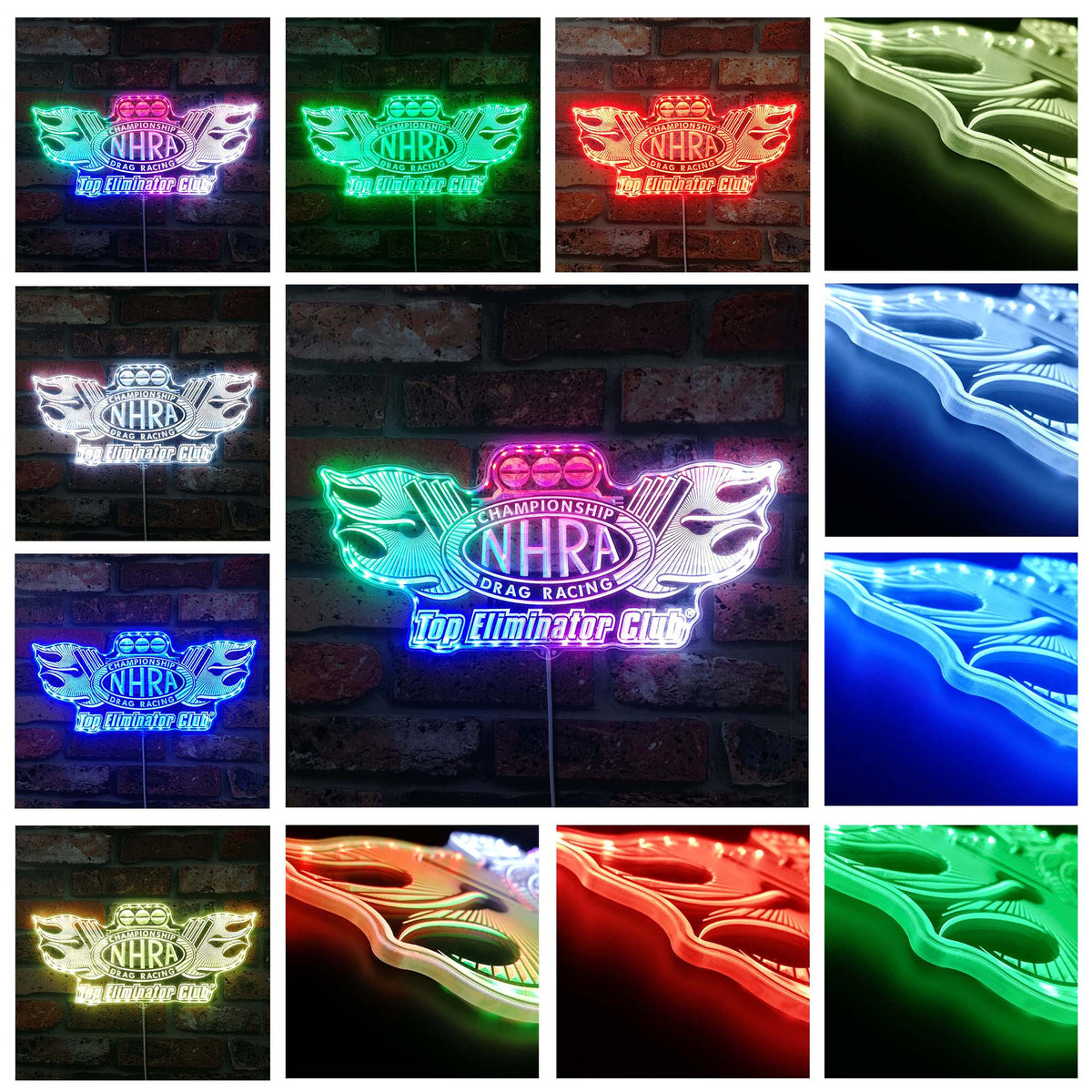 Nhra Drag Racing Dynamic RGB Edge Lit LED Sign | PROLEDSIGN