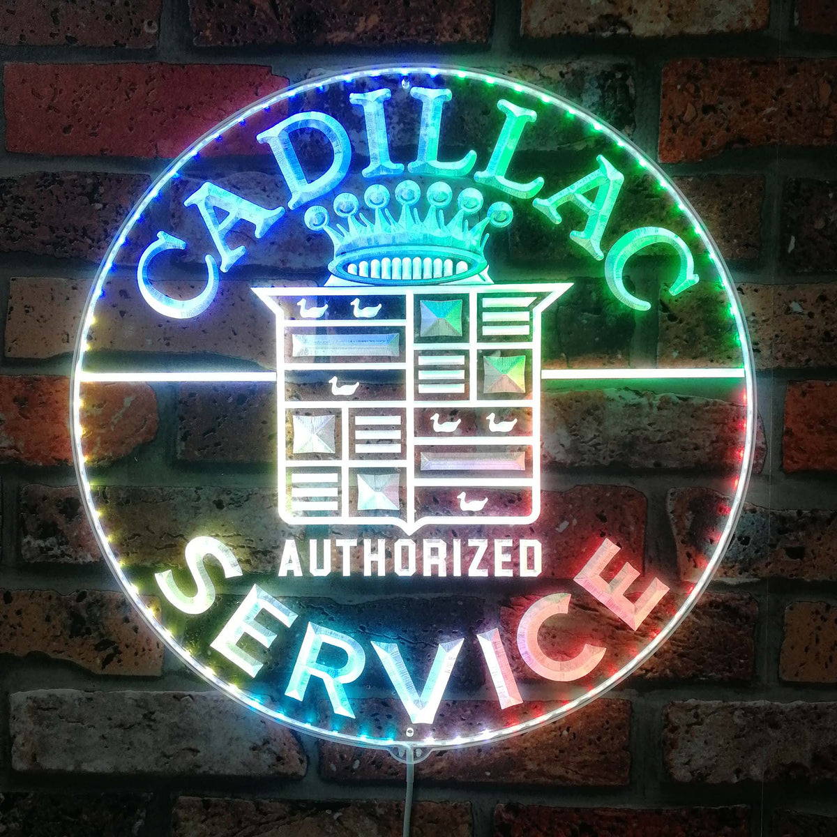 Cadillac Dynamic RGB Edge Lit LED Sign | PROLEDSIGN