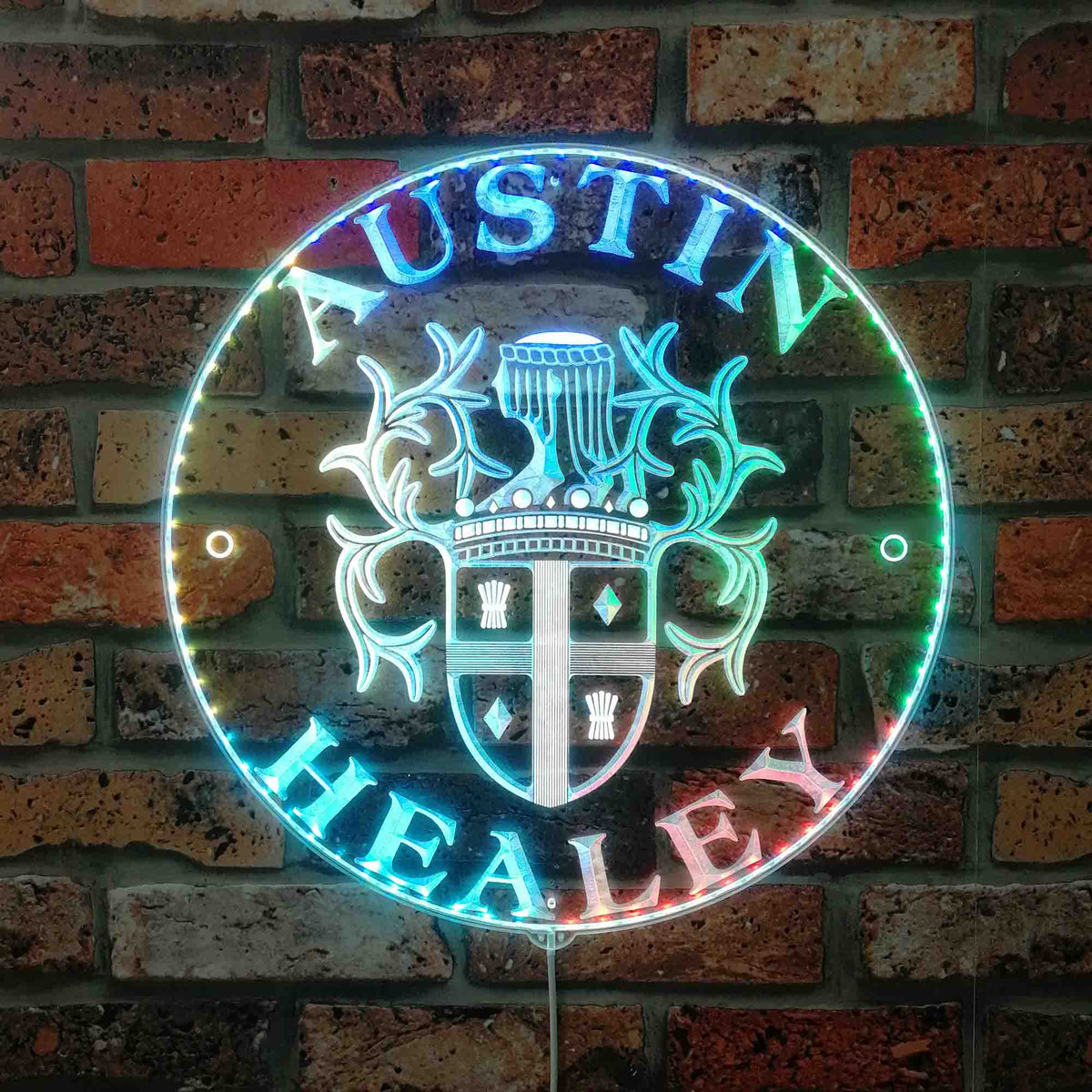Austin Healey Dynamic RGB Edge Lit LED Sign | PROLEDSIGN
