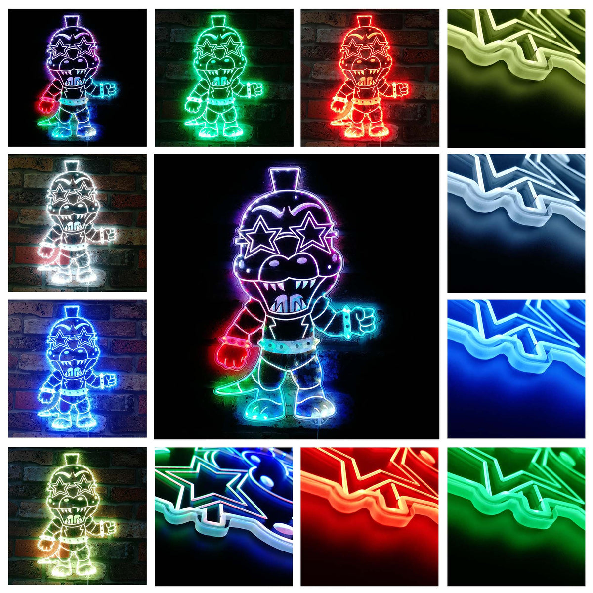 Five nights at Freddy's Monty Gator Dynamic RGB Edge Lit LED Sign ...