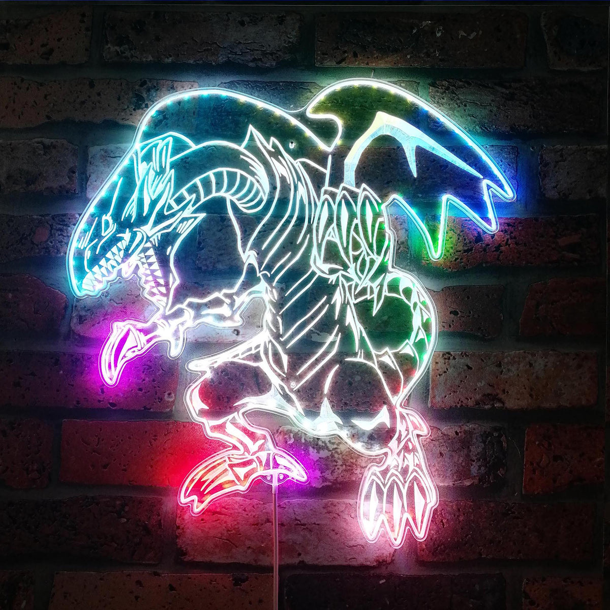 Blue-Eyes White Dragon Dynamic RGB Edge Lit LED Sign | ledlabcave