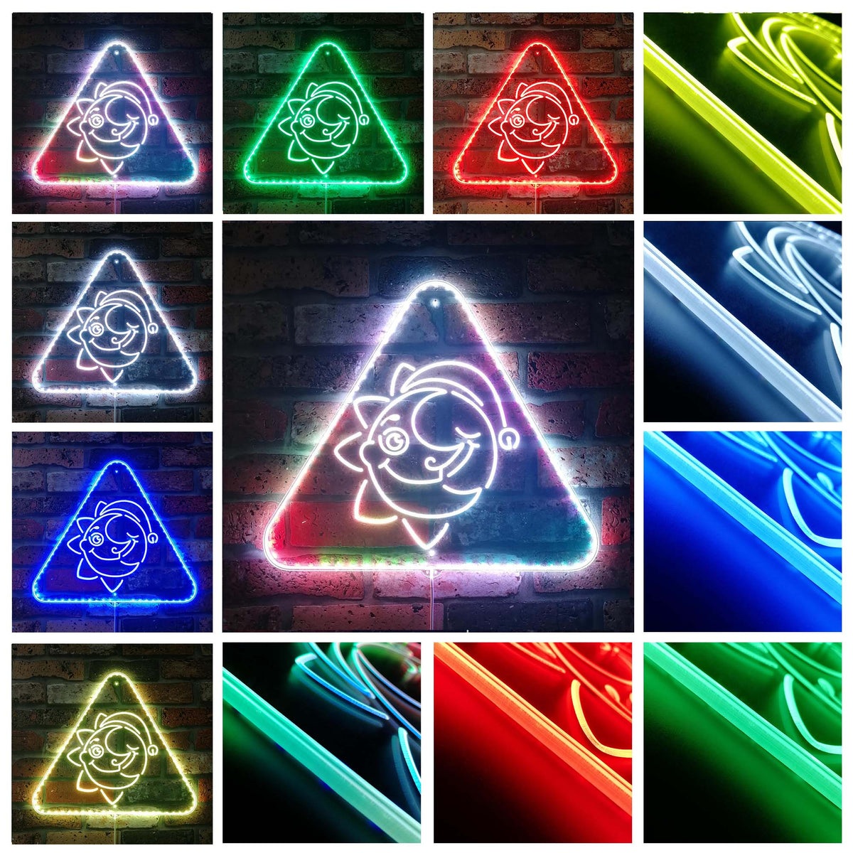 Sun And Moon FNAF Dynamic RGB Edge Lit LED Sign | ledlabcave