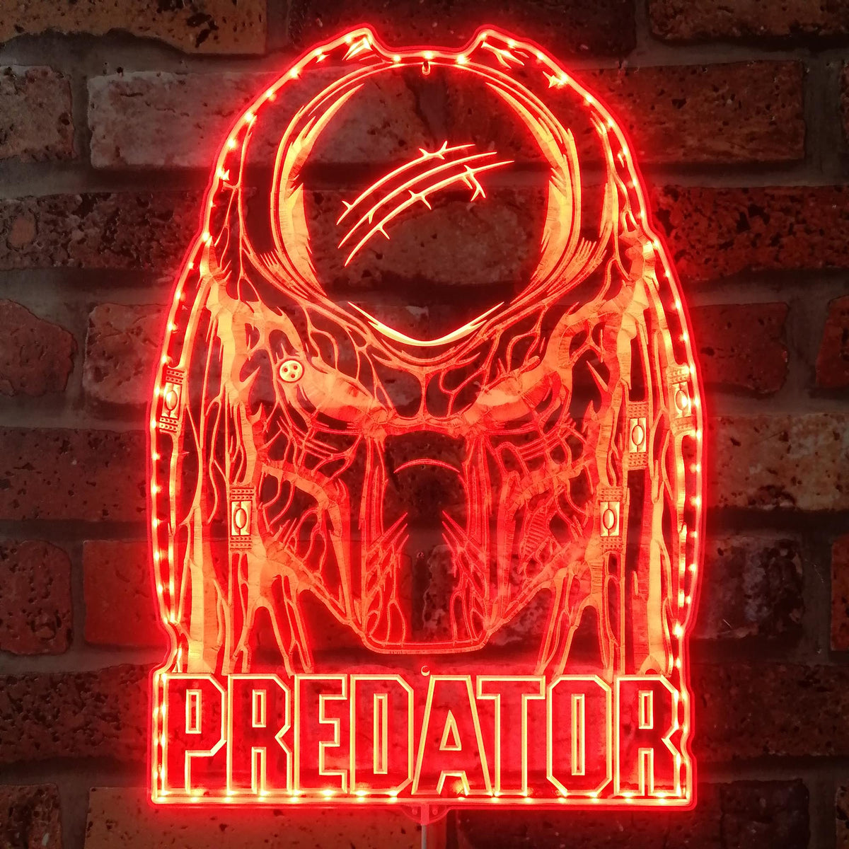 Predator Dynamic RGB Edge Lit LED Sign | LEDLABCAVE