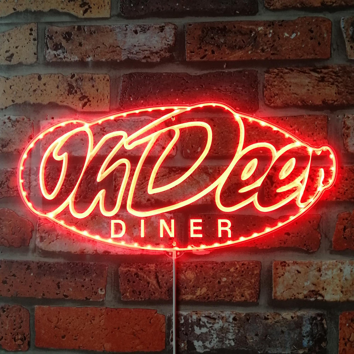 Oh Deer Diner Dynamic RGB Edge Lit LED Sign | LEDLABCAVE
