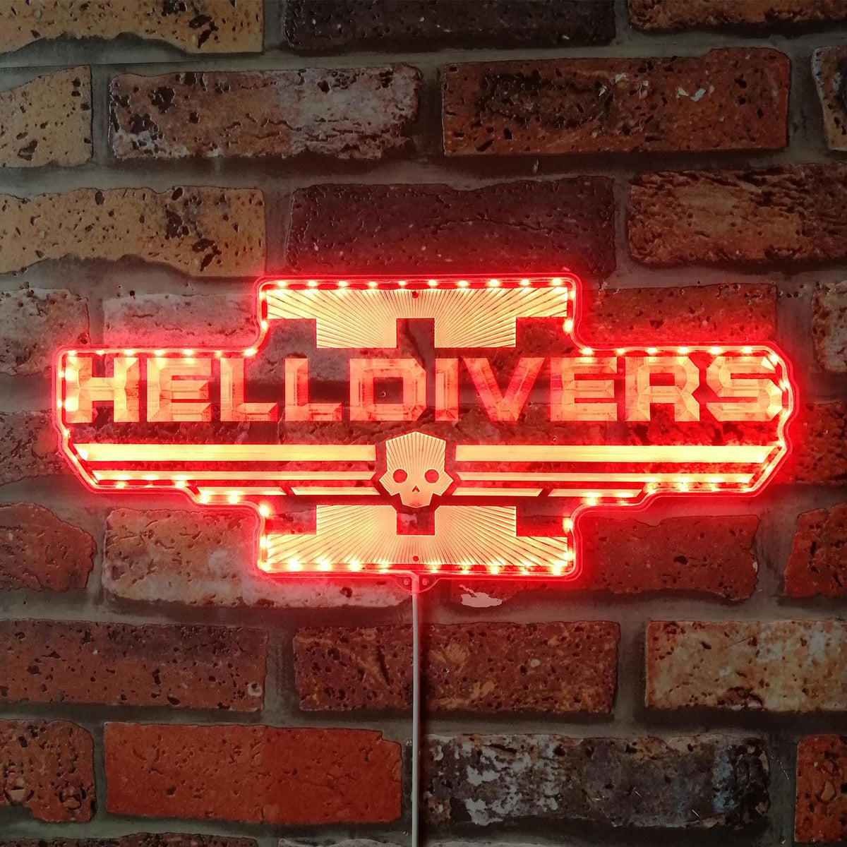 Helldivers Dynamic RGB Edge Lit LED Sign | LED LAB CAVE