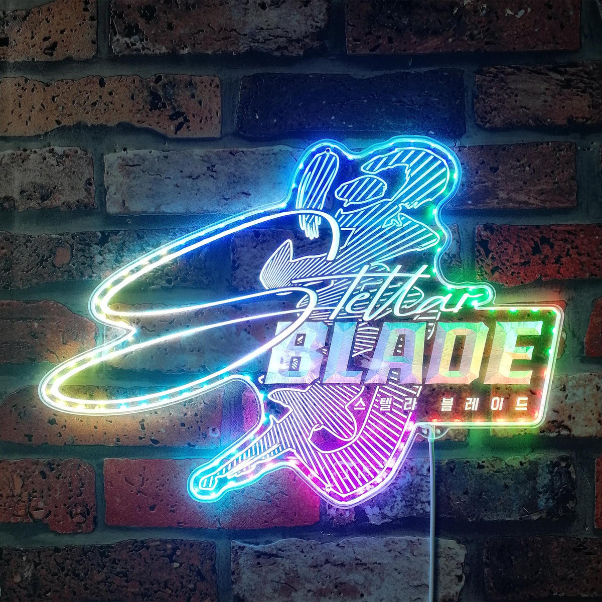 Stellar Blade Dynamic RGB Edge Lit LED Sign | LED LAB CAVE