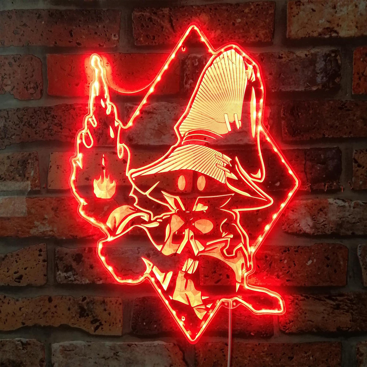 Black Mage Final Fantasy Dynamic RGB Edge Lit LED Sign | PROLEDSIGN