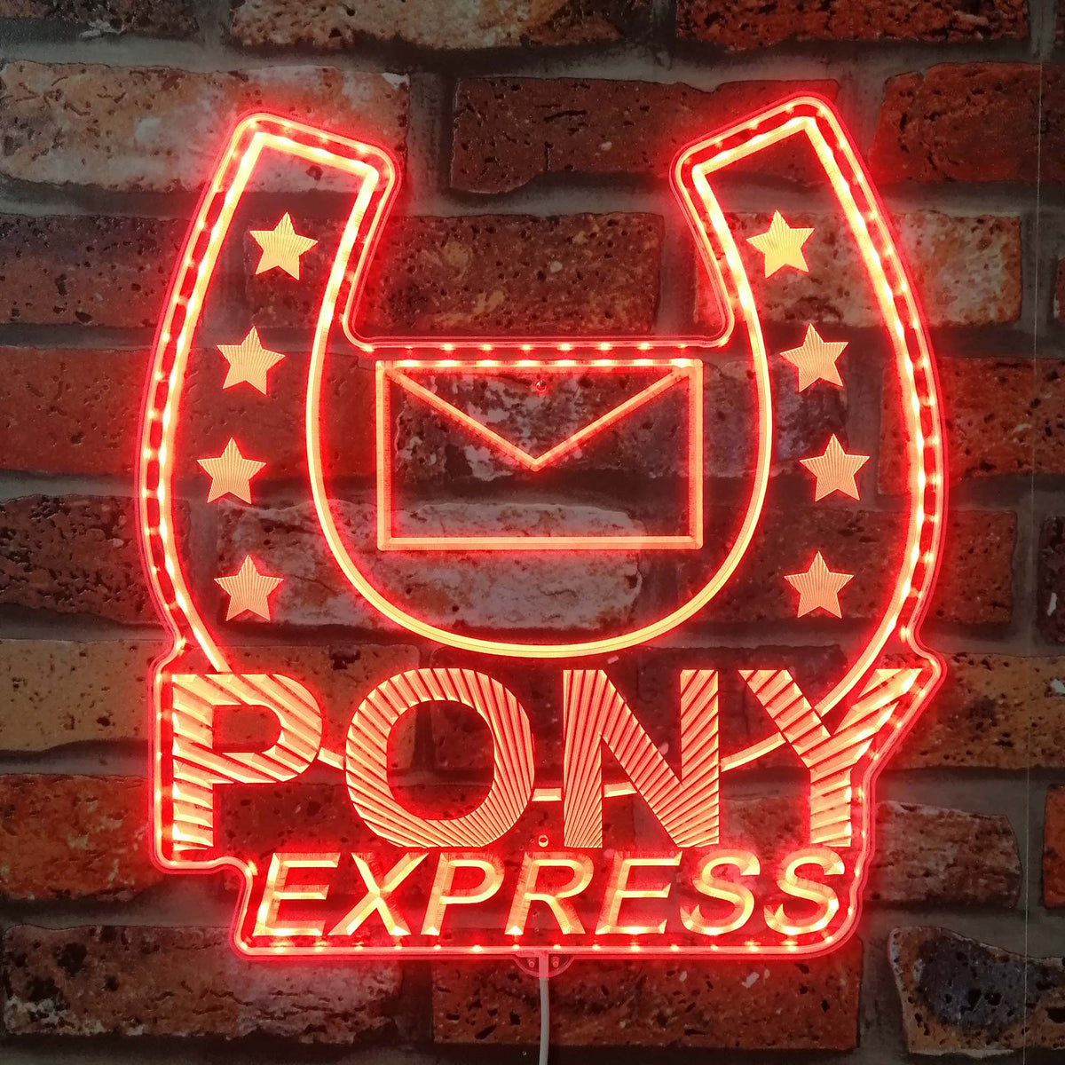 Mouthwashing Pony Express Dynamic RGB Edge Lit LED Sign | PROLEDSIGN