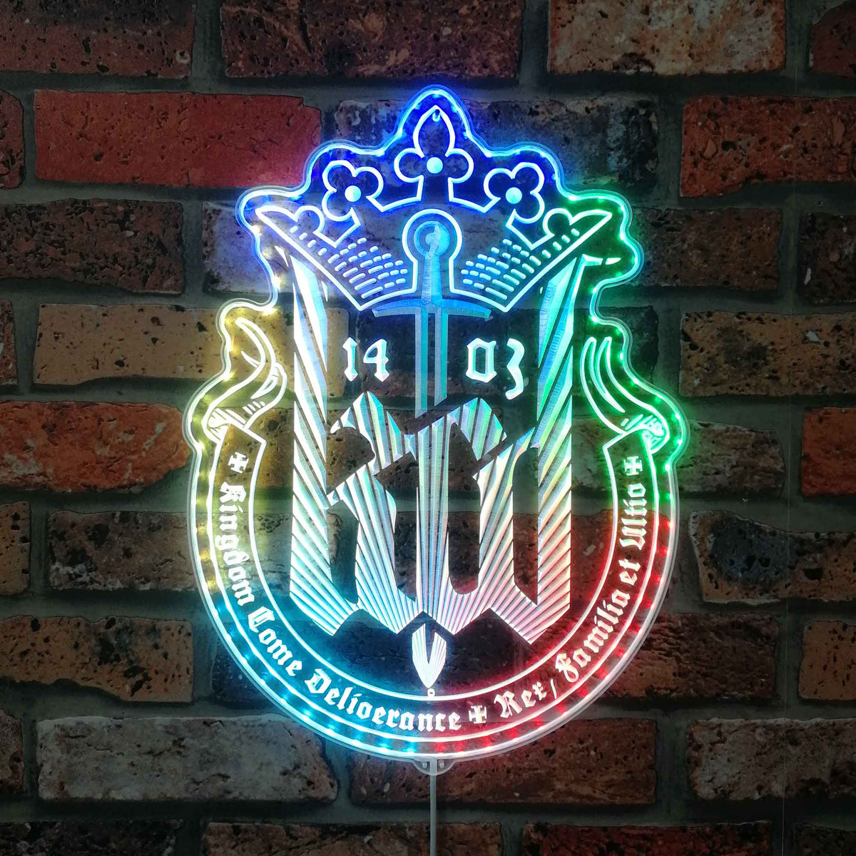 Kingdom Come Dynamic RGB Edge Lit LED Sign | ledlabcave
