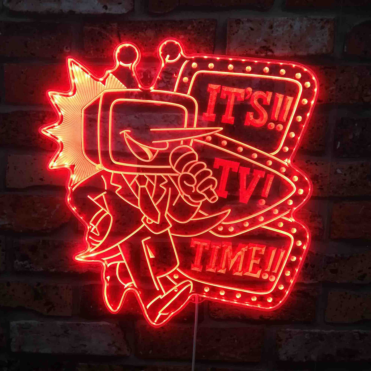 Deltarune It's TV Time Dynamic RGB Edge Lit LED Sign | PROLEDSIGN