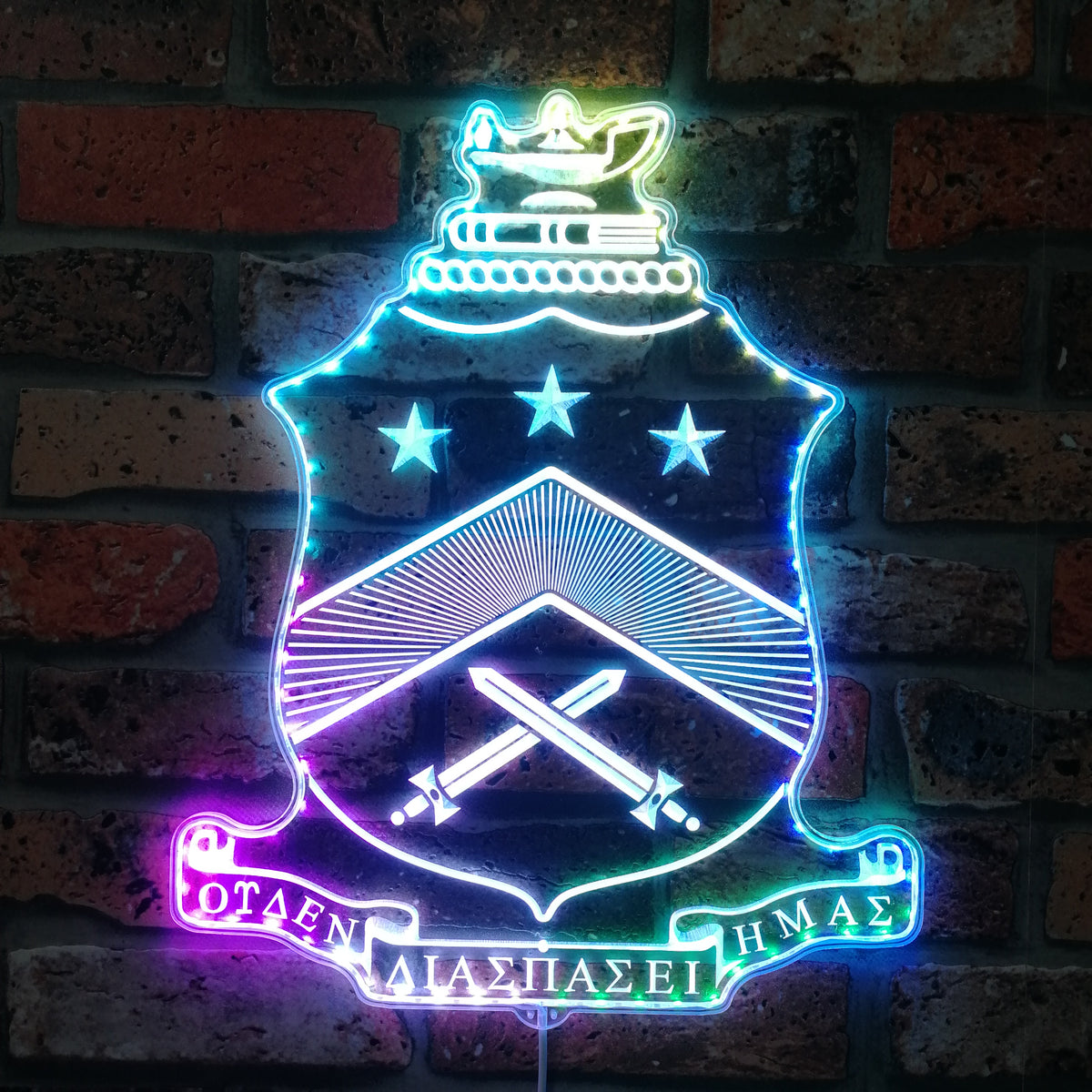 Pi Kappa Phi Fraternity Dynamic RGB Edge Lit LED Sign | PROLEDSIGN