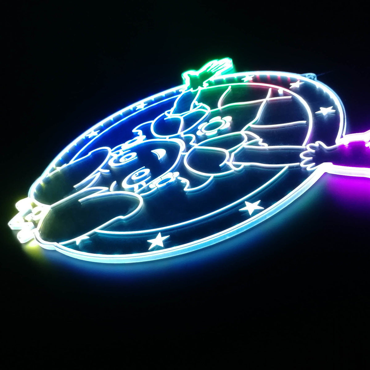 Super Mario Princess Dynamic RGB Edge Lit LED Sign | ledlabcave