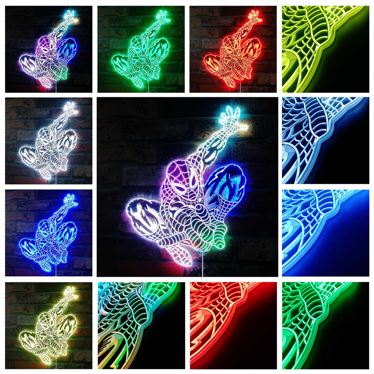 Spider Man Marvels Dynamic RGB Edge Lit LED Sign | ledlabcave