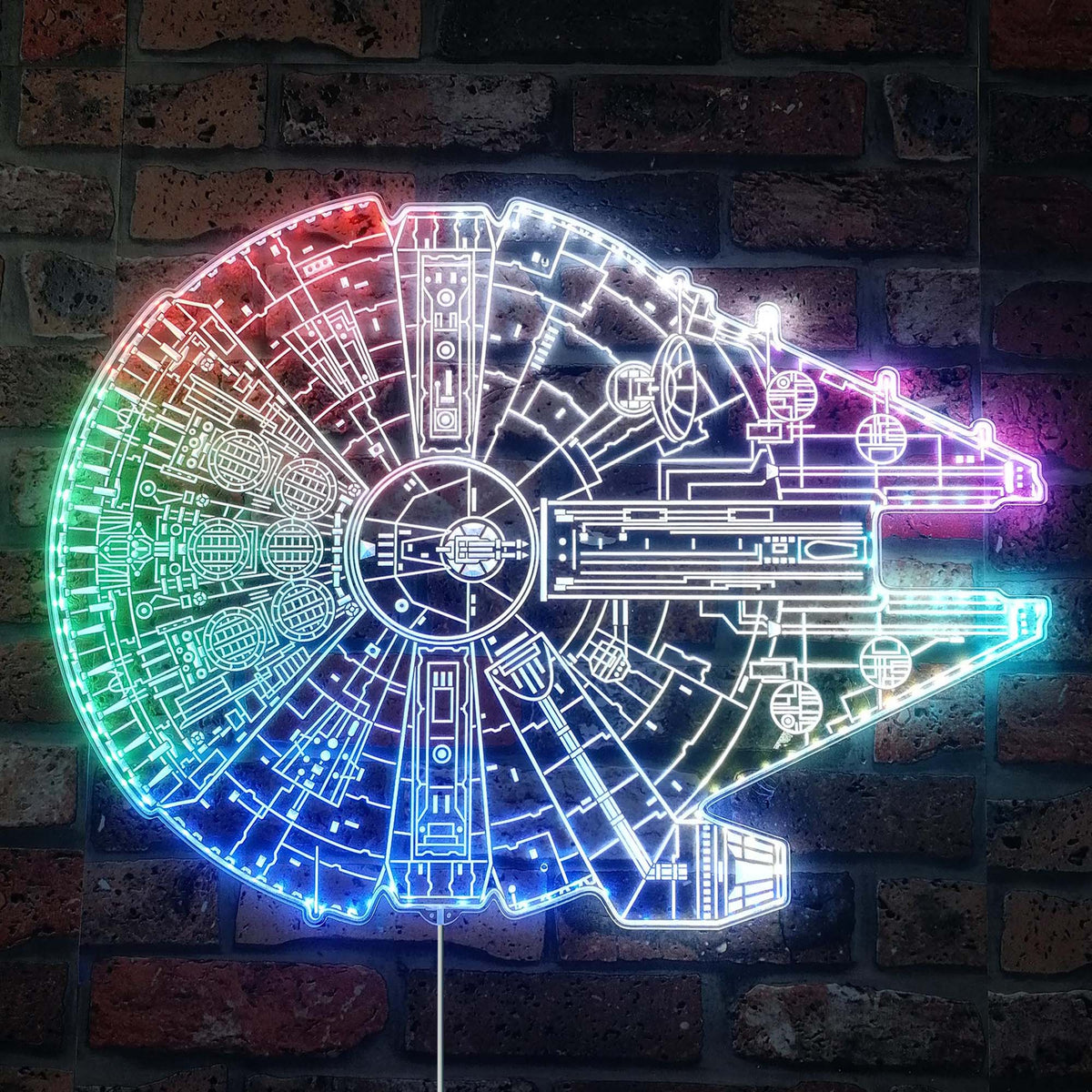 Star Wars Millennium Falcon Dynamic RGB Edge Lit LED Sign | ledlabcave