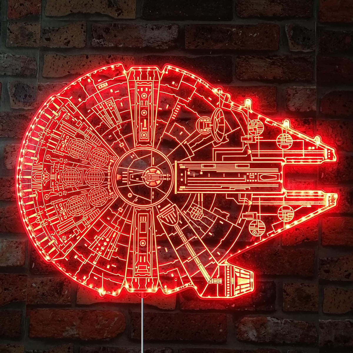 Star Wars Millennium Falcon Dynamic RGB Edge Lit LED Sign | ledlabcave