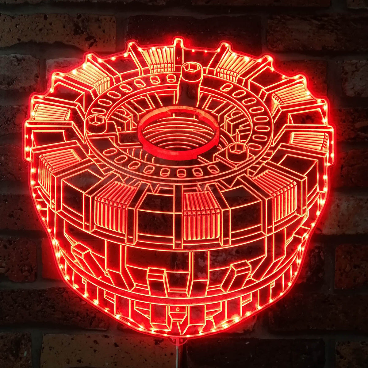 Tony Stark Iron Man Arc Reactor Dynamic RGB Edge Lit LED Sign | ledlabcave