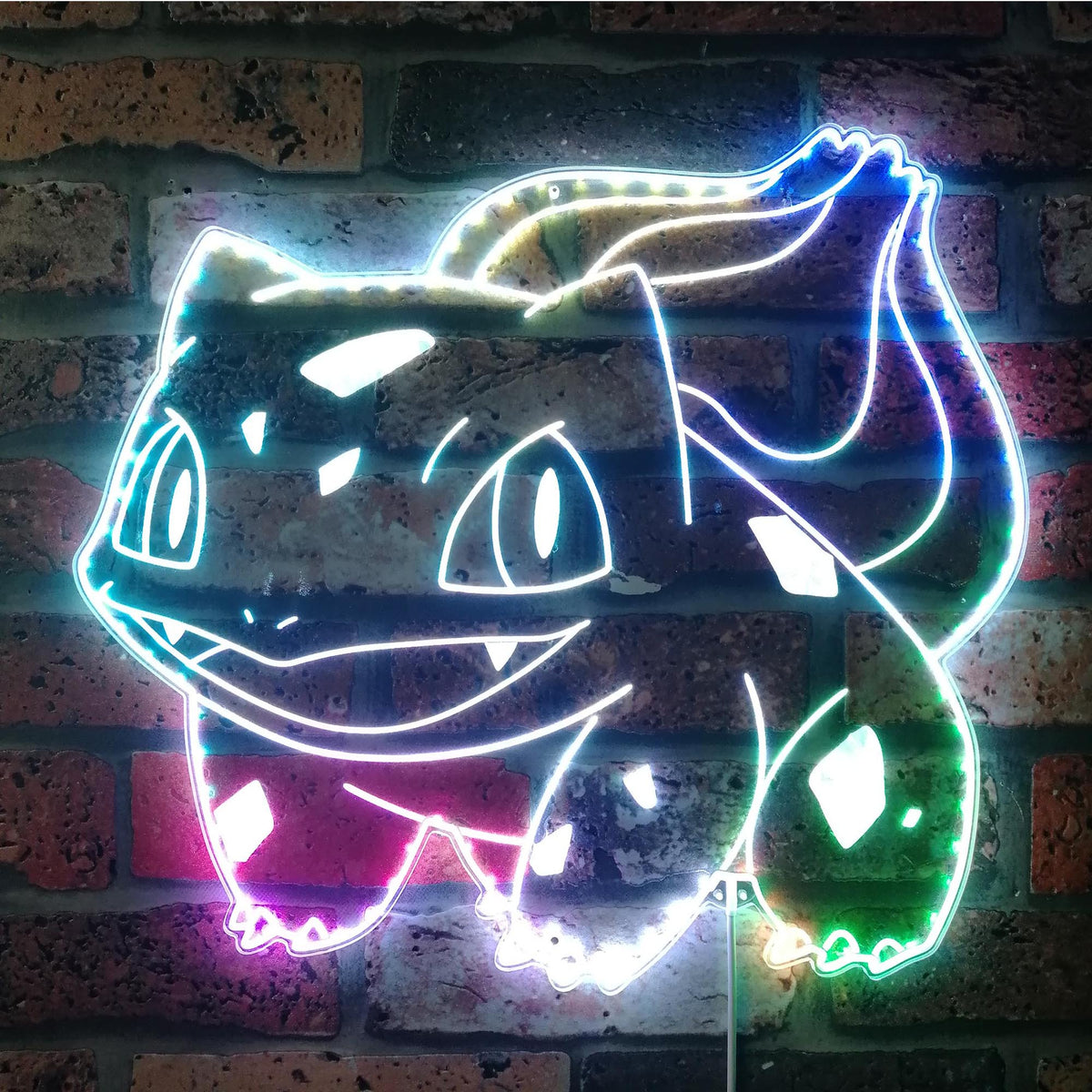 Bulbasaur Pokemon Dynamic RGB Edge Lit LED Sign | PROLEDSIGN