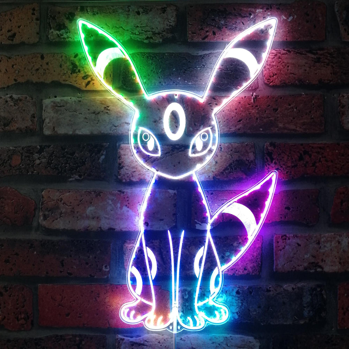 Umbreon Pokemon Dynamic RGB Edge Lit LED Sign | PROLEDSIGN