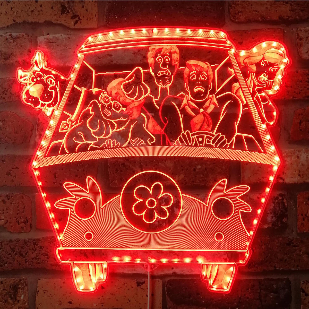 Scooby-Doo Dynamic RGB Edge Lit LED Sign | LEDLABCAVE