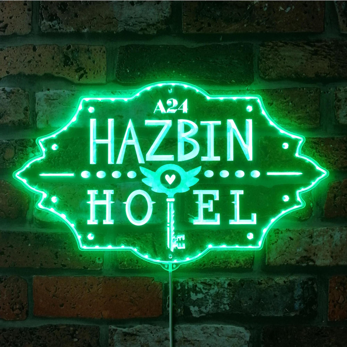 Hazbin Hotel Dynamic RGB Edge Lit LED Sign | LEDLABCAVE