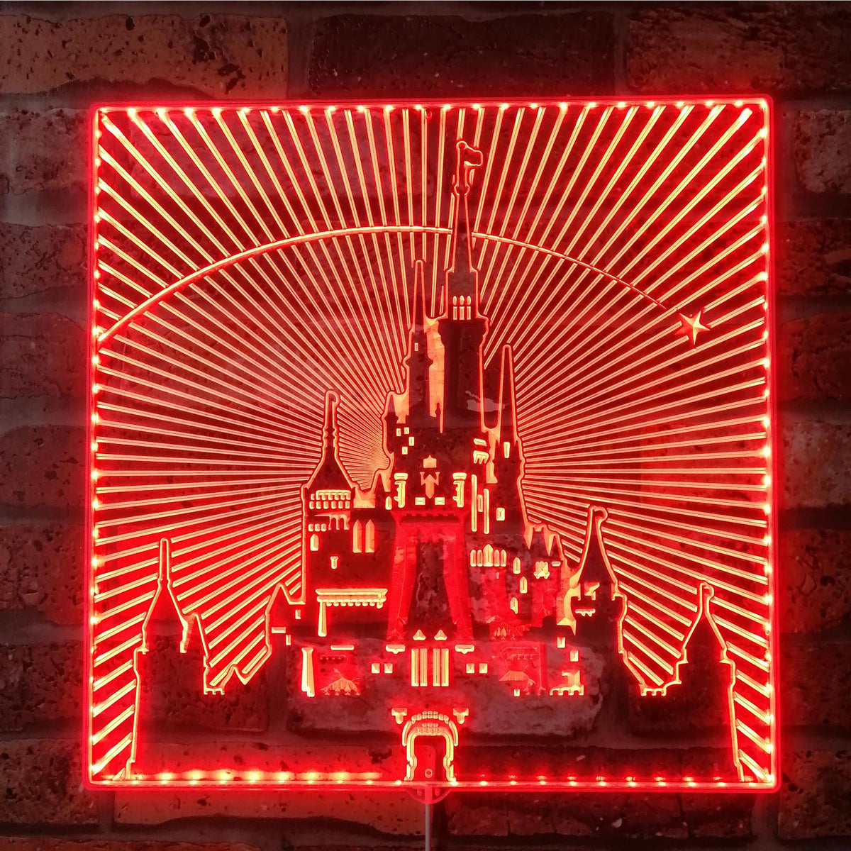 Disneyland Castle Dynamic RGB Edge Lit LED Sign | LEDLABCAVE