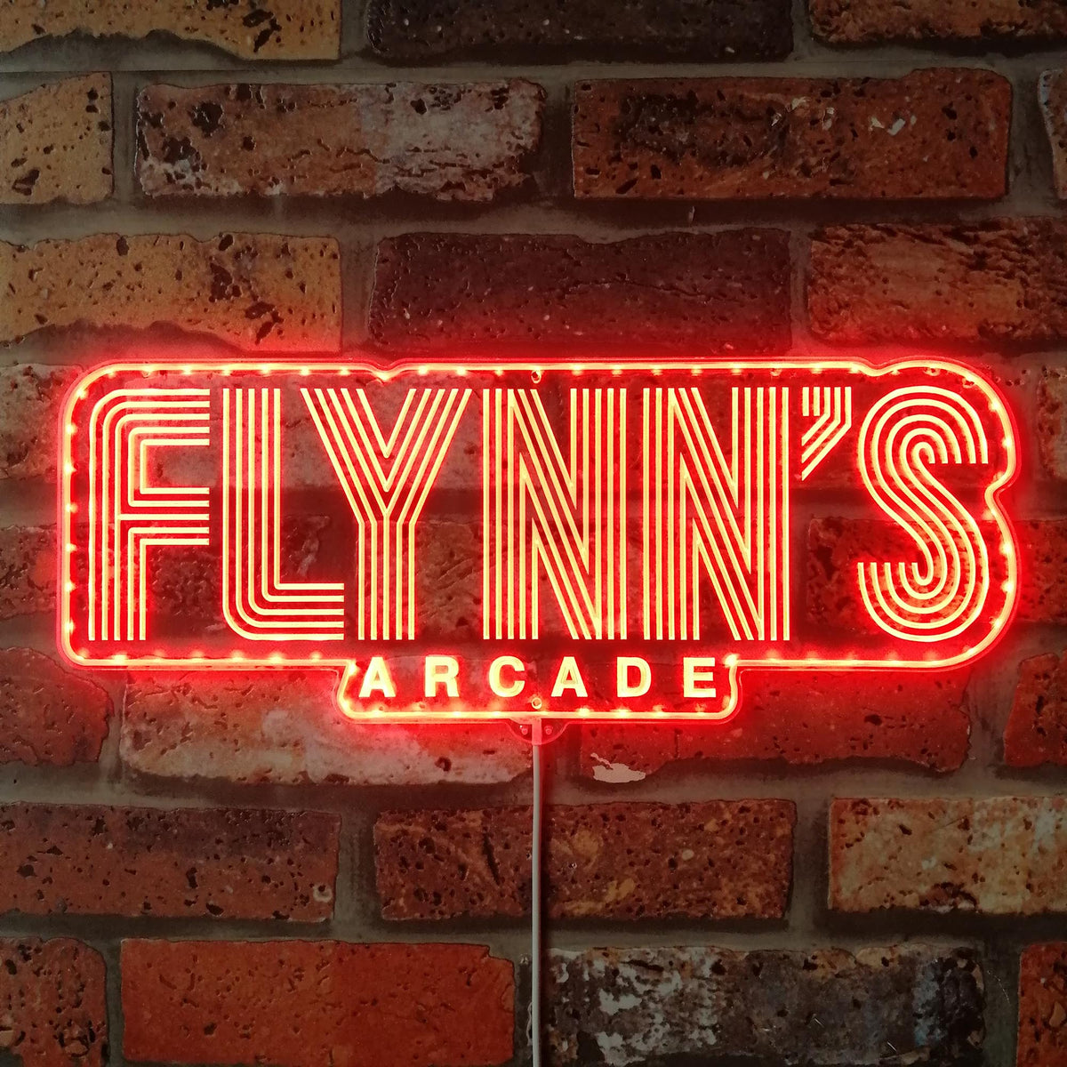 Flynn's Arcade Dynamic RGB Edge Lit LED Sign | LEDLABCAVE
