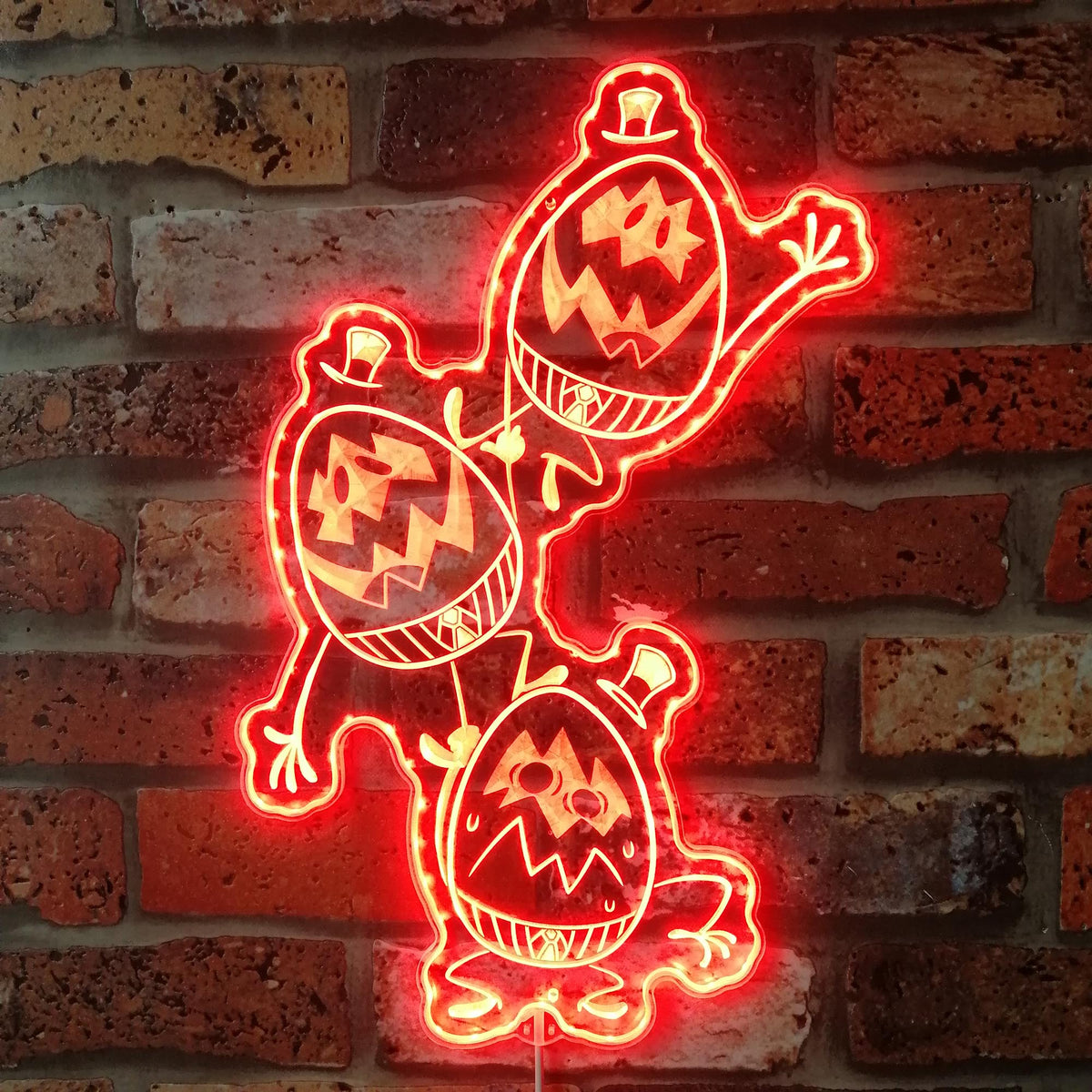 Hazbin Hotel Egg Boiz Minions Dynamic RGB Edge Lit LED Sign | LEDLABCAVE