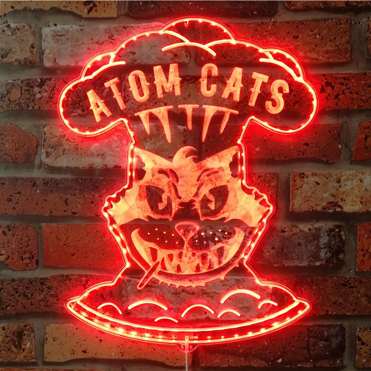Atom Cats Dynamic RGB Edge Lit LED Sign | LEDLABCAVE