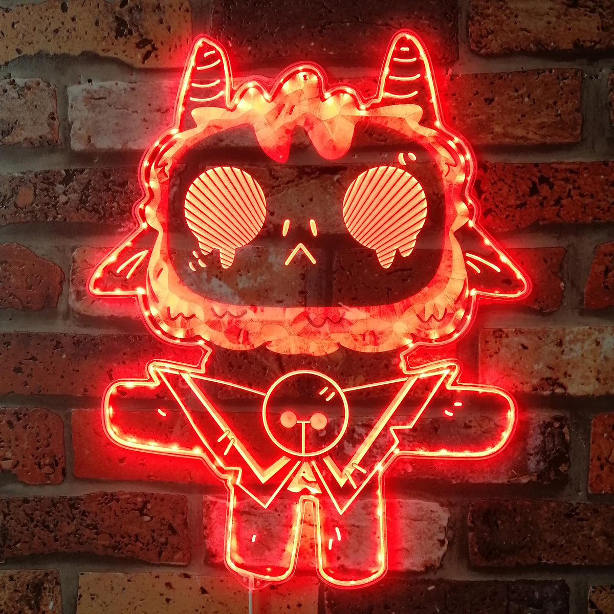 Cult of the lamb Dynamic RGB Edge Lit LED Sign | LEDLABCAVE