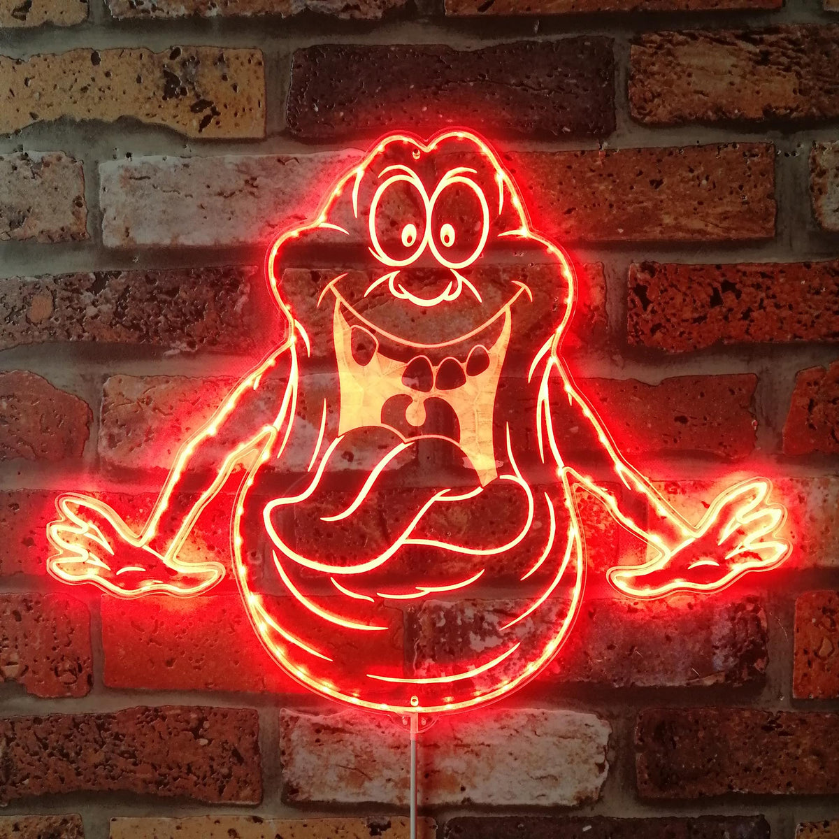 Ghostbuster Slimer Dynamic RGB Edge Lit LED Sign | LEDLABCAVE