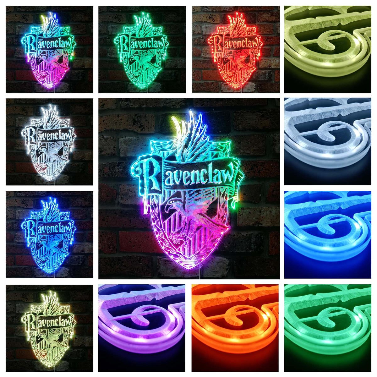 Harry Potter Ravenclaw Dynamic RGB Edge Lit LED Sign | LED LAB CAVE