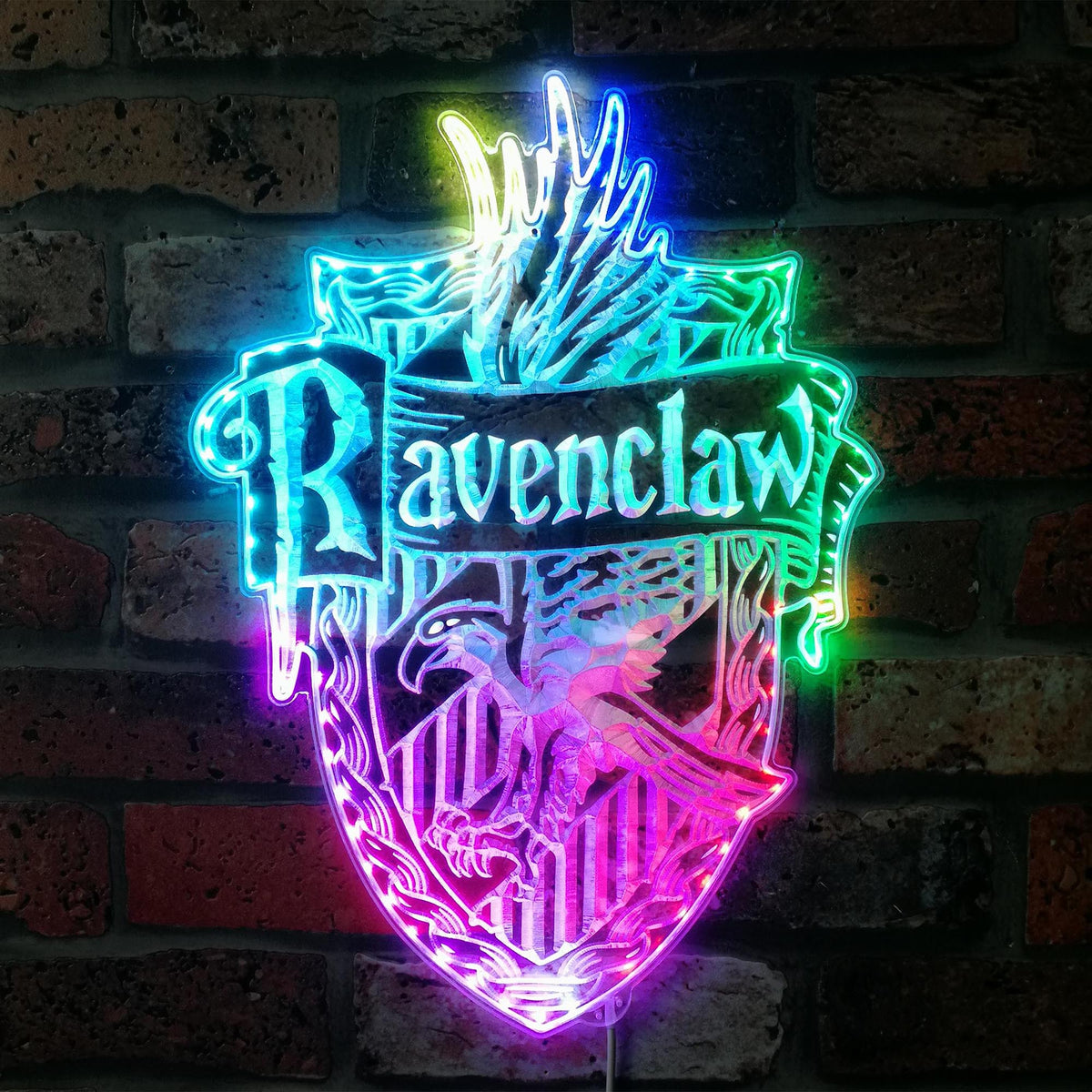 Harry Potter Ravenclaw Dynamic RGB Edge Lit LED Sign | LED LAB CAVE