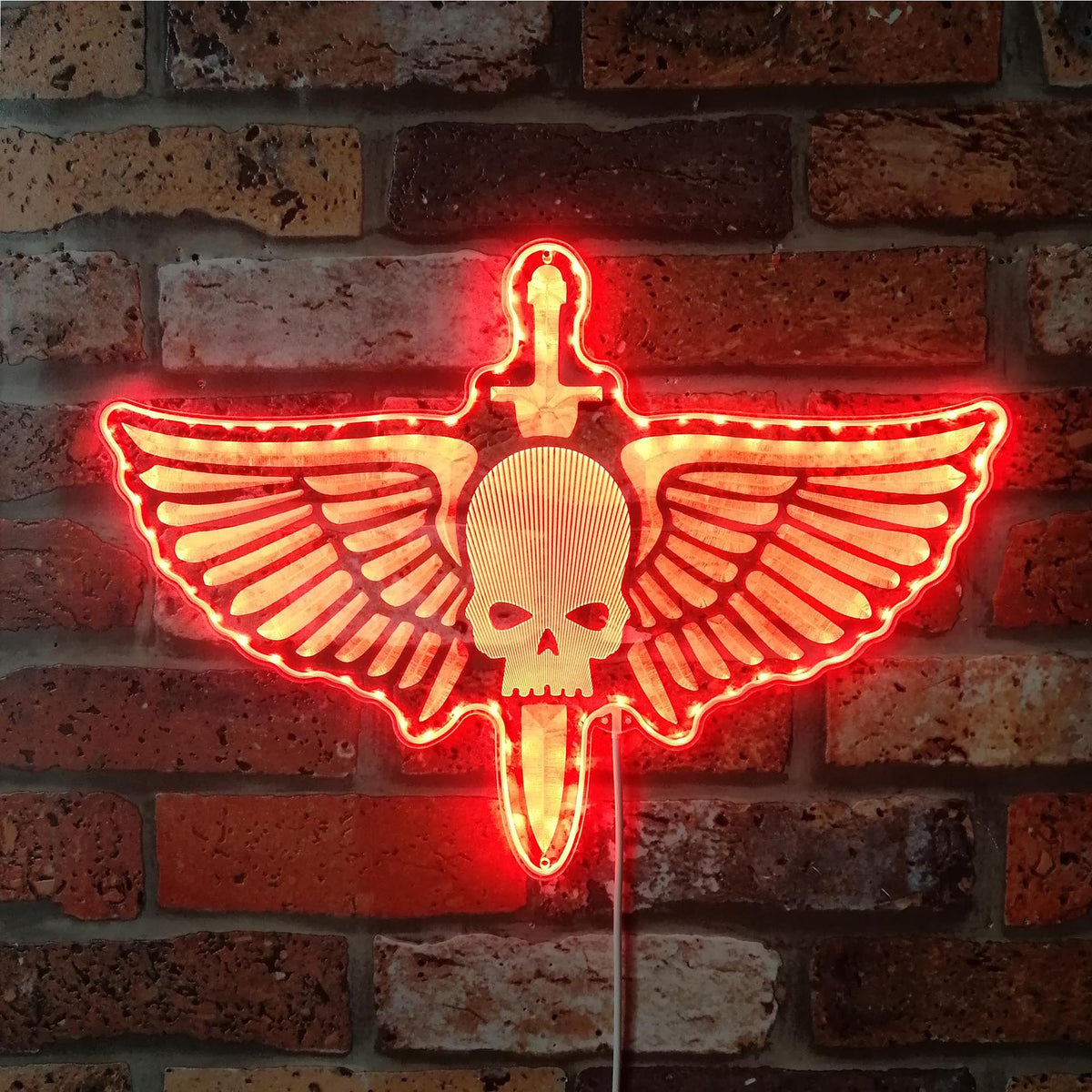 Warhammer 40k Space Marine Dynamic RGB Edge Lit LED Sign | LED LAB CAVE