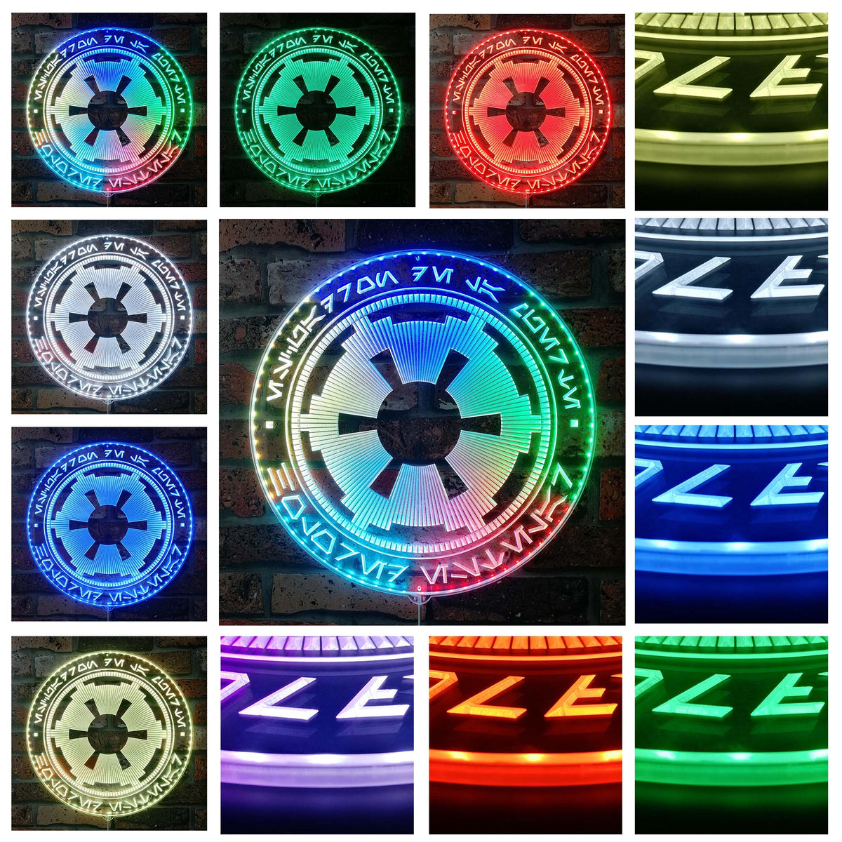 Star Wars Galactic Empire Dynamic RGB Edge Lit LED Sign | LED LAB CAVE