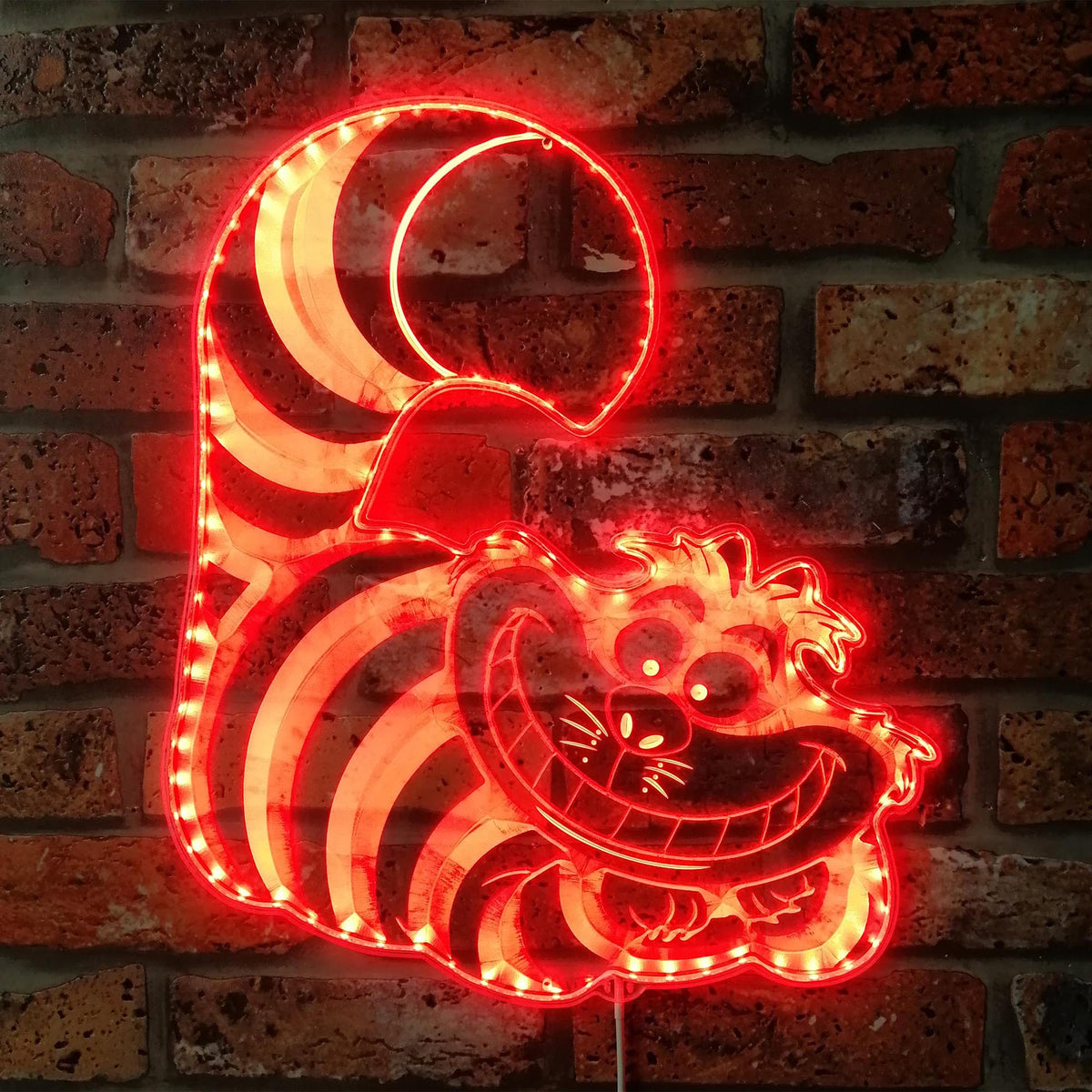 Cheshire Cat Dynamic RGB Edge Lit LED Sign | LEDLABCAVE
