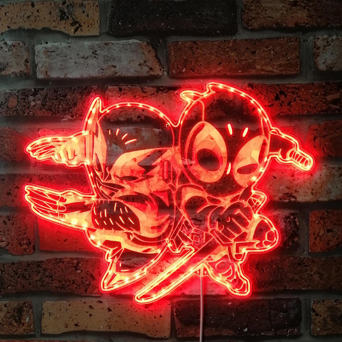 Deadpool & Wolverine Dynamic RGB Edge Lit LED Sign | LED LAB CAVE
