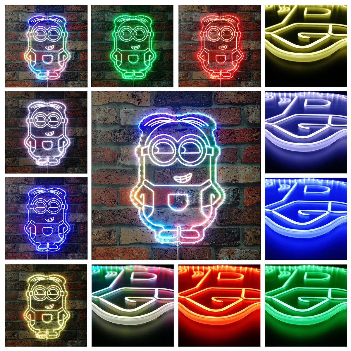 Minions Dynamic RGB Edge Lit LED Sign | PROLEDSIGN