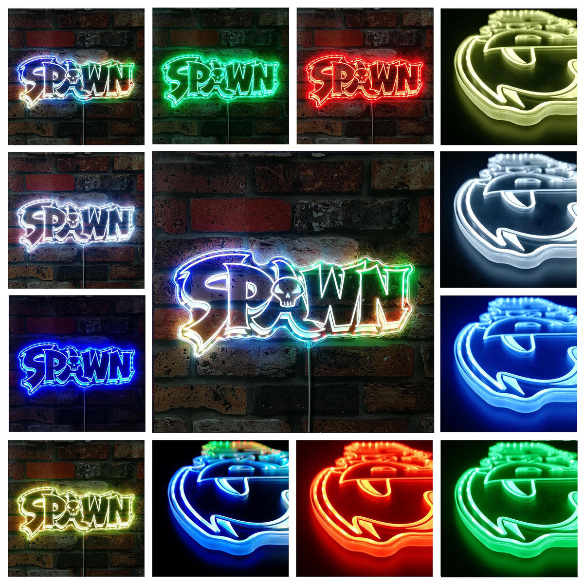 Spawn Comic Room Dynamic RGB Edge Lit LED Sign | PROLEDSIGN