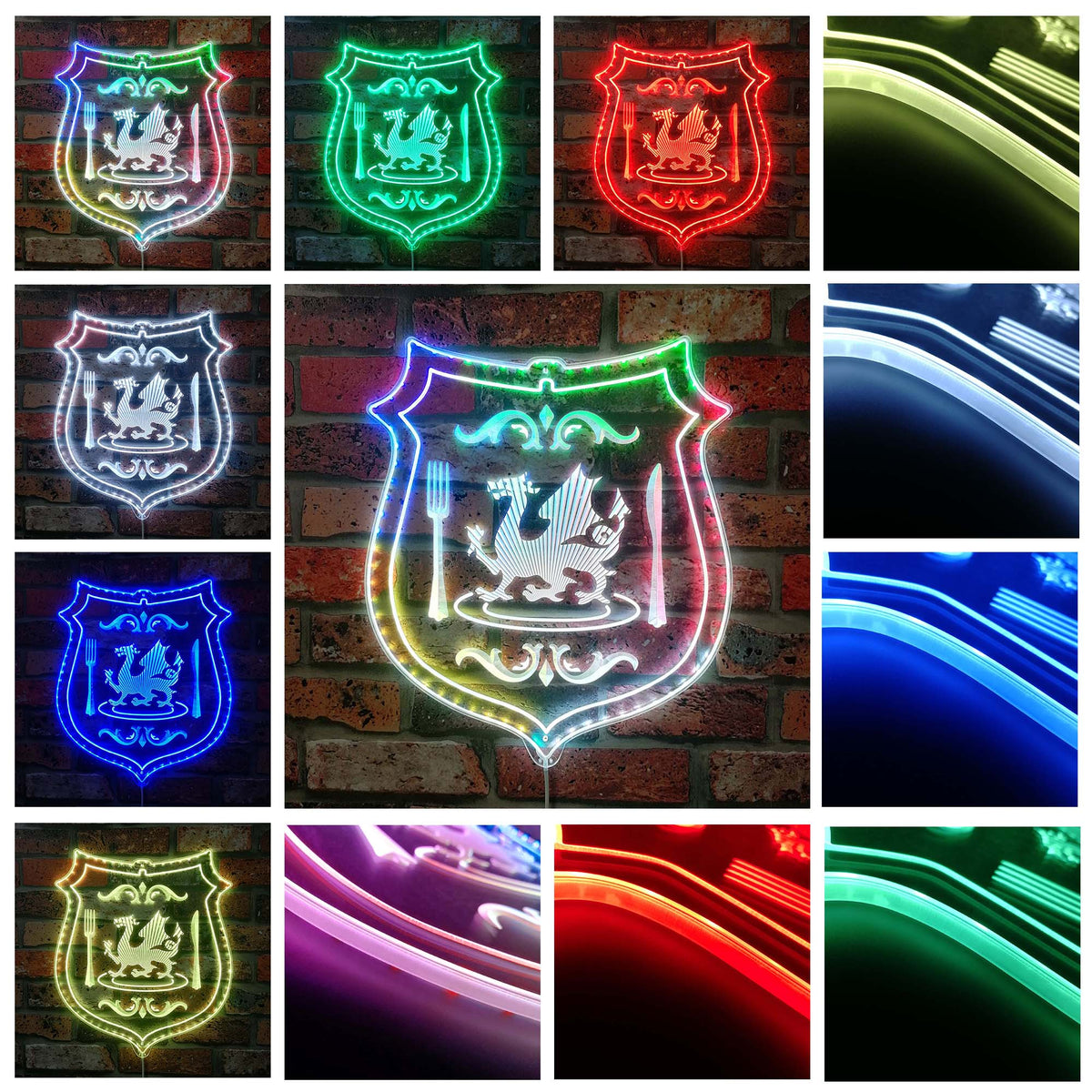Dungeon Meshi Emblem Dynamic RGB Edge Lit LED Sign | PROLEDSIGN