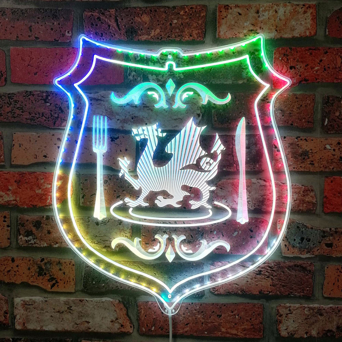 Dungeon Meshi Emblem Dynamic RGB Edge Lit LED Sign | PROLEDSIGN