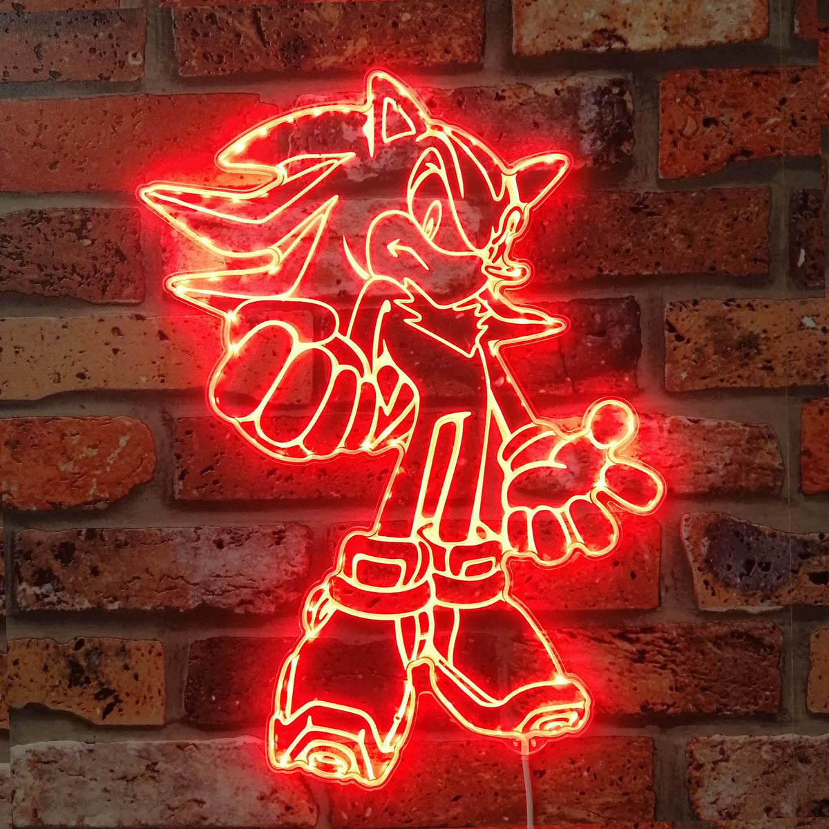 Shadow the Hedgehog Sonic Dynamic RGB Edge Lit LED Sign | PROLEDSIGN