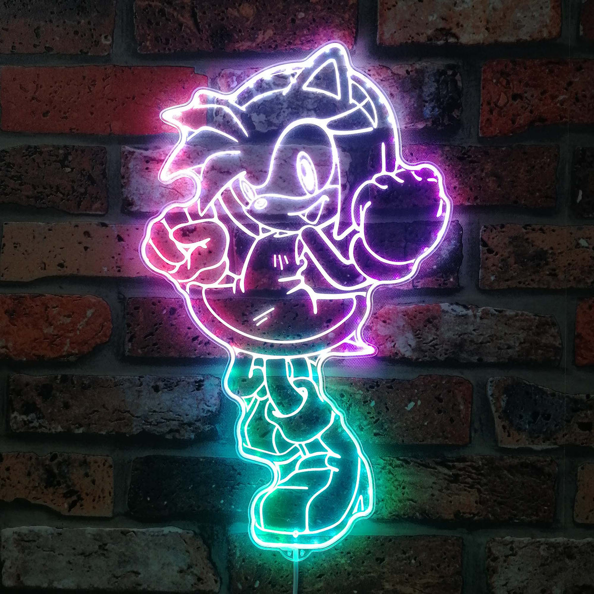 Sonic Amy Rose Dynamic RGB Edge Lit LED Sign | PROLEDSIGN